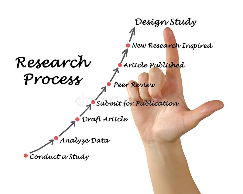 Model of the Research Process Stock Illustration - Illustration of ...
