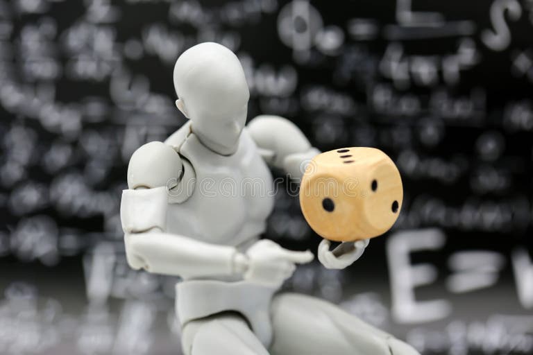Model Robot with Pen and Ruler. Stock Image - Image of copy, education ...