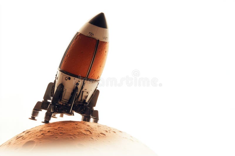 A Model of a Rocket Sitting Atop a Mound, Perfect for Sci-fi or Space ...