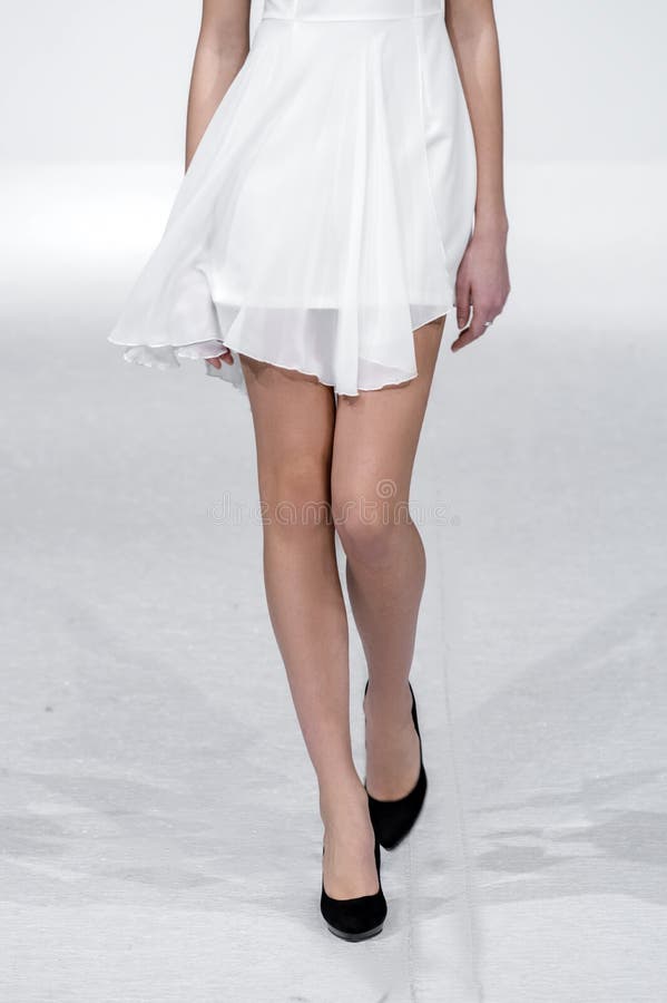 Model on runway stock image. Image of collection, catwalk - 83297981