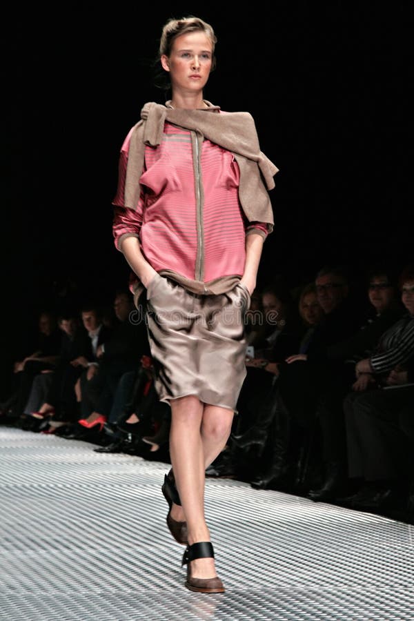 Glam Female Model at a Fashion Show(Russian Fashio Editorial Stock ...