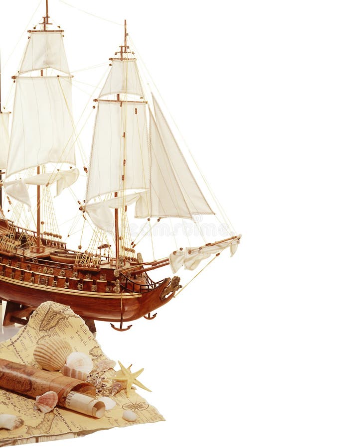 Model of sailing ship stock photo. Image of vertical - 49553430