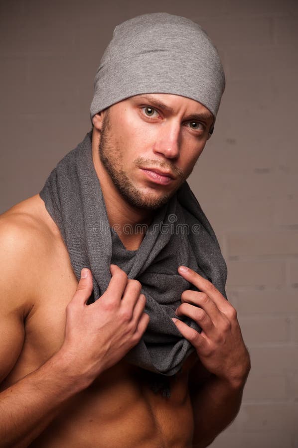Model with a scarf stock image. Image of expression, modern - 17425501