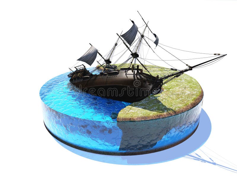 Model of the sea stock illustration. Illustration of background - 191290953