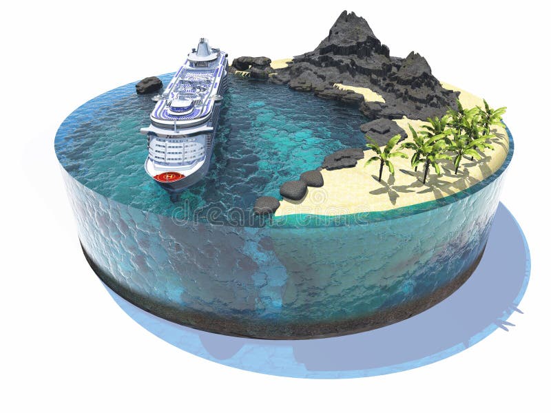 Model of the sea stock illustration. Illustration of passenger - 176874396