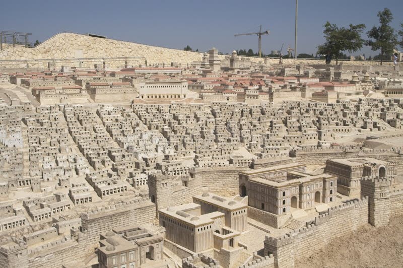 Model of Second Temple Era Jerusalem. Stock Photo - Image of temple ...
