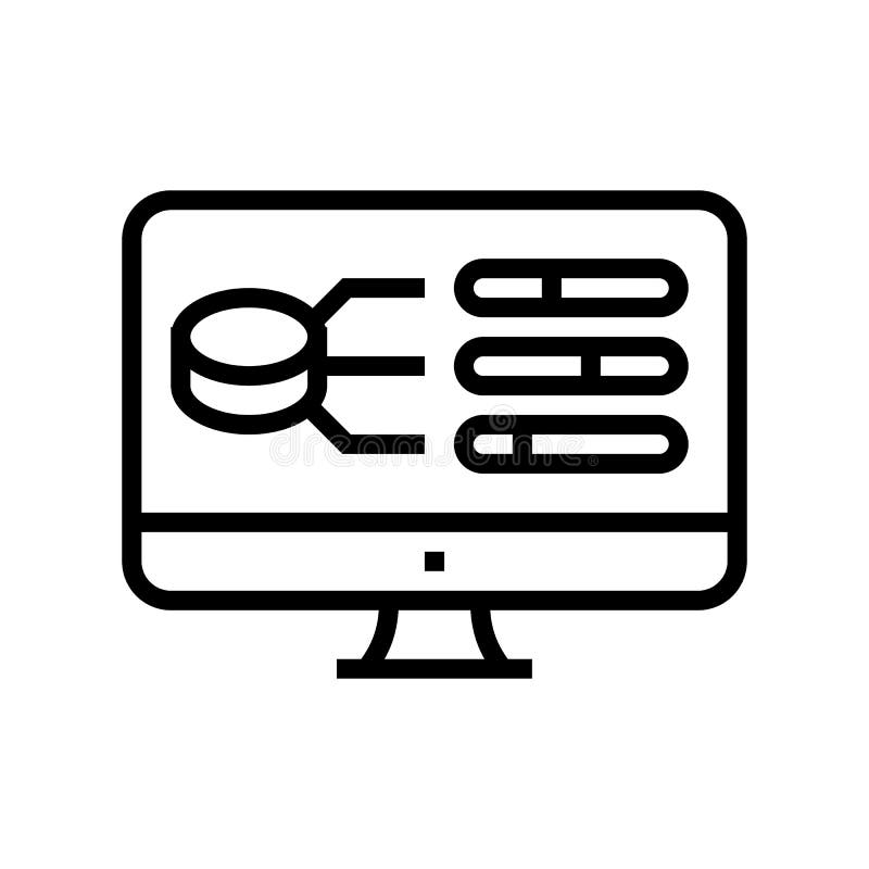 Model Selection Digital Processing Line Icon Vector Illustration Stock ...