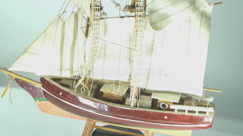 Model Ship Slowly Rotating on a White Background Stock Video - Video of ...