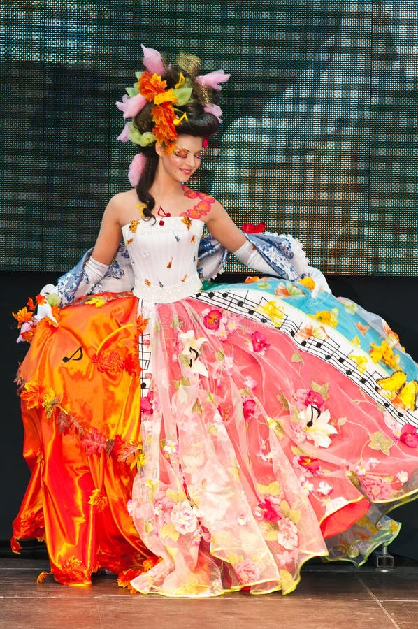 Model on Show Creative Make Up and Clothes Editorial Stock Image ...