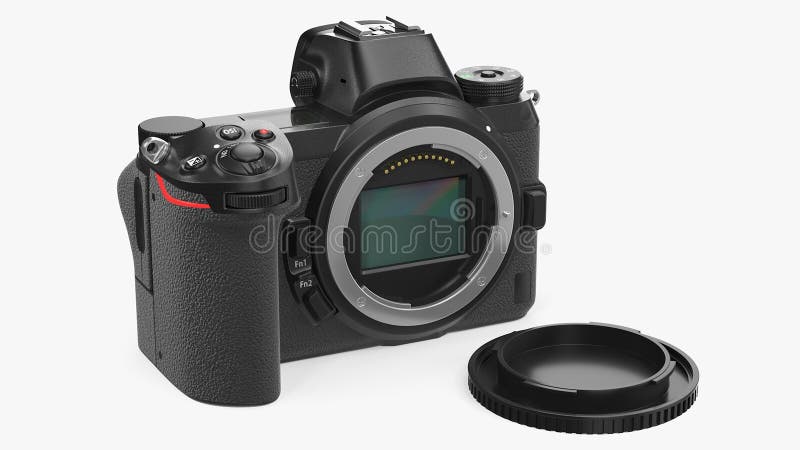 Professional DSLR Camera Body with Cap Opened Stock Image - Image of ...
