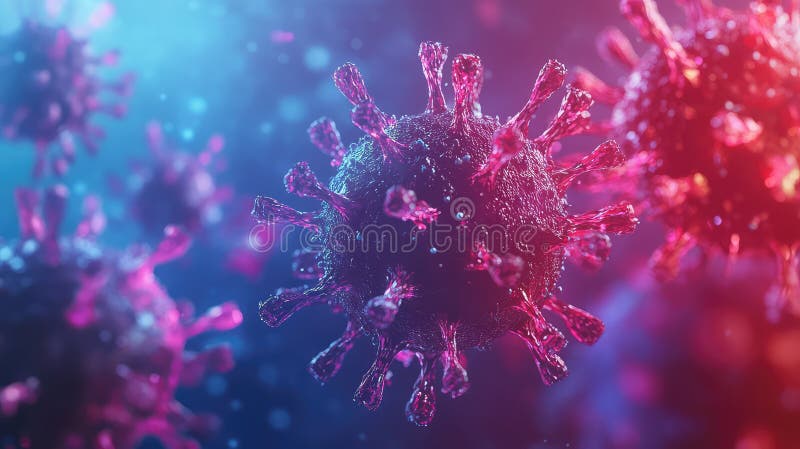 Model Simulation of Virus Mutation Stock Illustration - Illustration of ...
