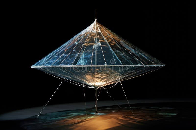 Model of Solar Sail Spacecraft in Low Earth Orbit Stock Image - Image ...