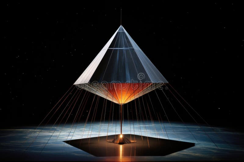 Model of Solar Sail Spacecraft in Low Earth Orbit Stock Image - Image ...