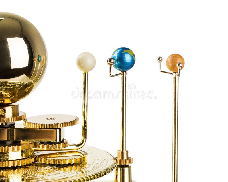 Model of the solar system stock image. Image of clock - 48299593