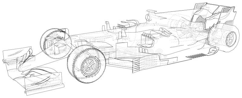 Model Speed Car. Abstract Drawing. Wire-frame. EPS10 Format. Vector ...