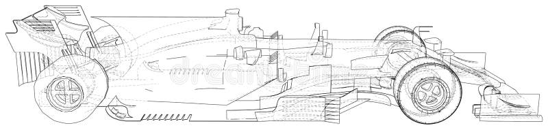 Model Speed Car. Abstract Drawing. Wire-frame. EPS10 Format. Vector ...