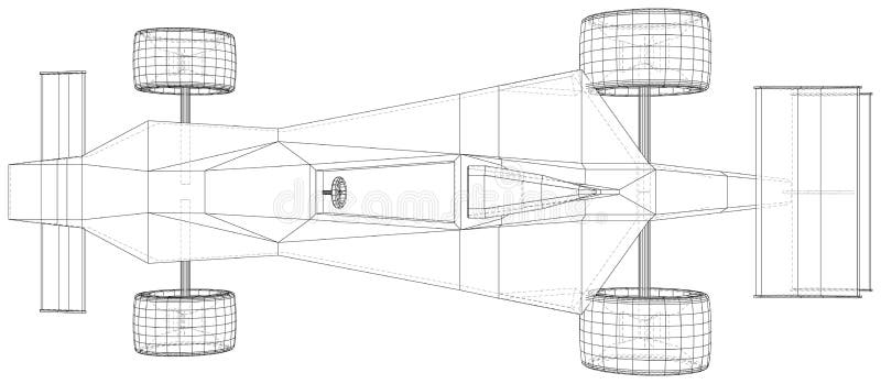 Model Speed Car. Abstract Drawing. Tracing Illustration of 3d. Stock ...