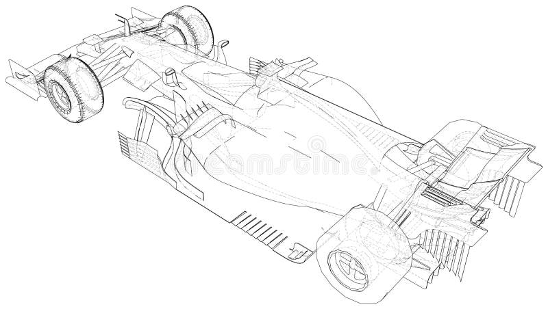 Model Speed Car. Abstract Drawing. Wire-frame. EPS10 Format. Vector ...