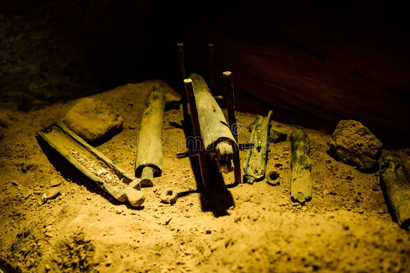 Model of Spirit Cave stock photo. Image of aged, wooden - 211467822