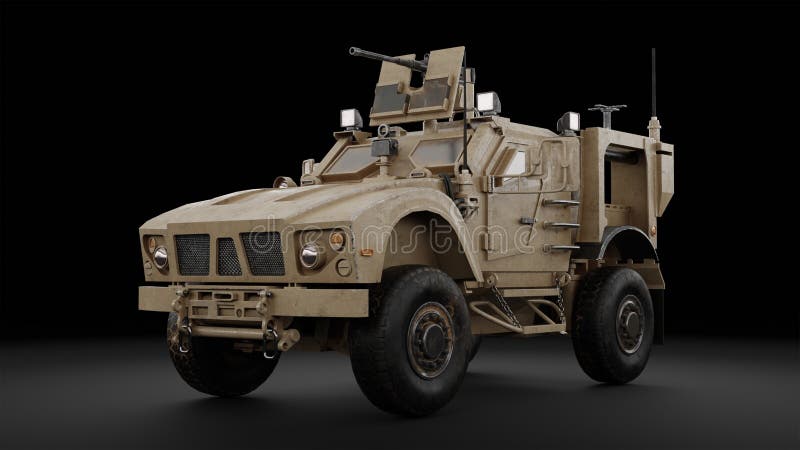 A Model of a Stylized Wheeled Armored Car. Stock Illustration ...