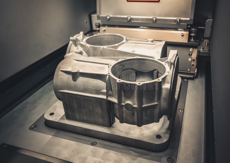 Model with Supports Created in Laser Sintering Machine Stays in Stock ...