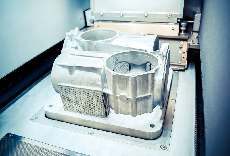 Model with Supports Created in Laser Sintering Machine Stays in Working ...