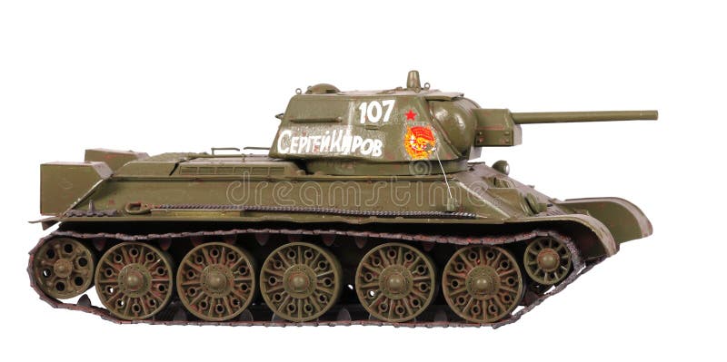 Model of T-34 tank stock image. Image of russin, combat - 6888607