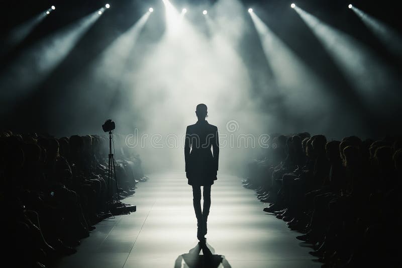 Model S First Steps on Runway: Backstage Fashion Show Stock ...