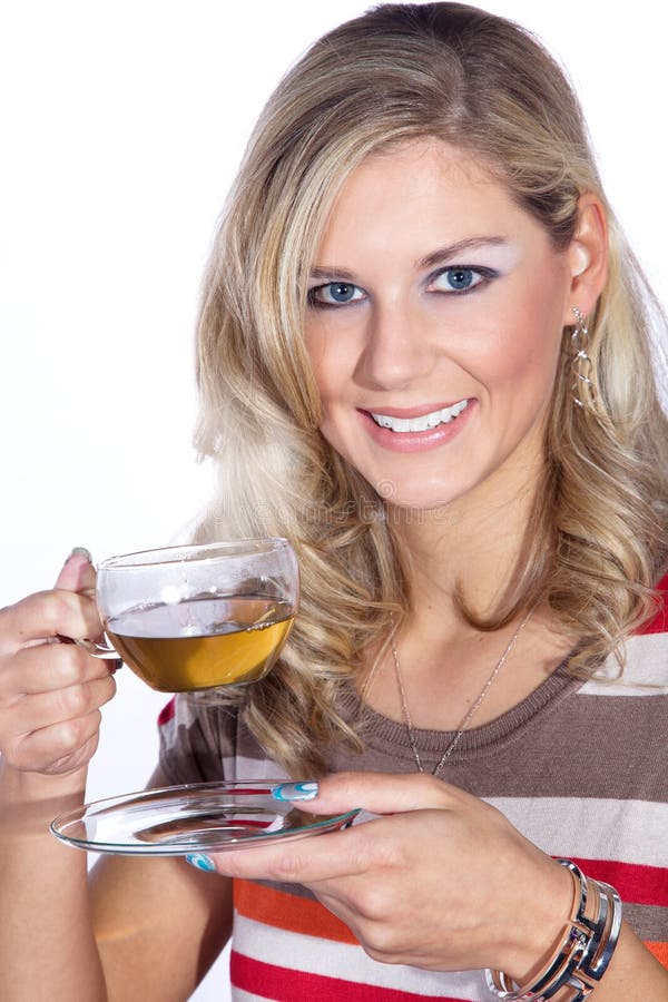 Model with tea stock photo. Image of antioxidant, black - 38755582