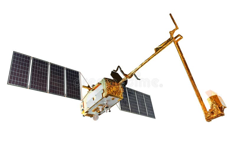 Model of Telecommunication Satellite Stock Image - Image of revolve ...