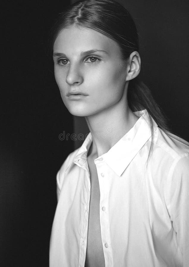 Model Test with Young Beautiful Fashion Model Stock Photo - Image of ...