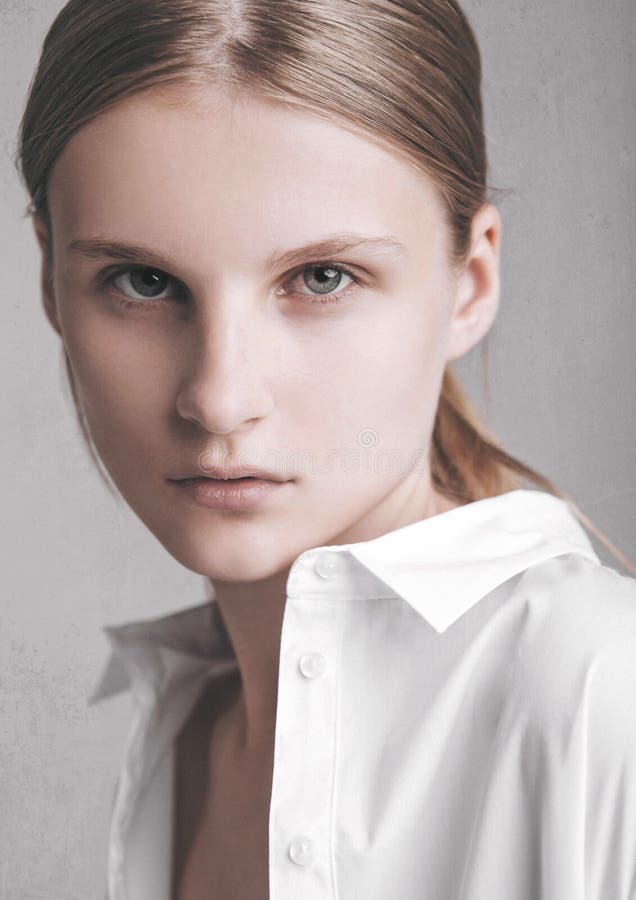 Model Test with Young Beautiful Fashion Model Stock Photo - Image of ...