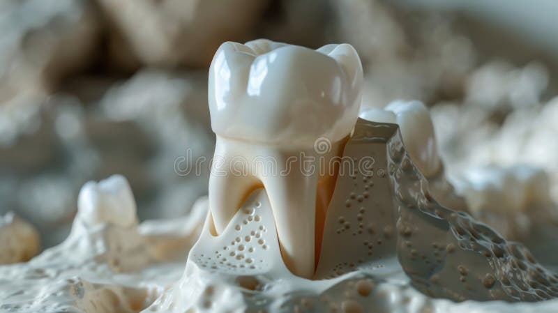 A Model of a Tooth on a Table, Suitable for Dental and Medical Concepts ...