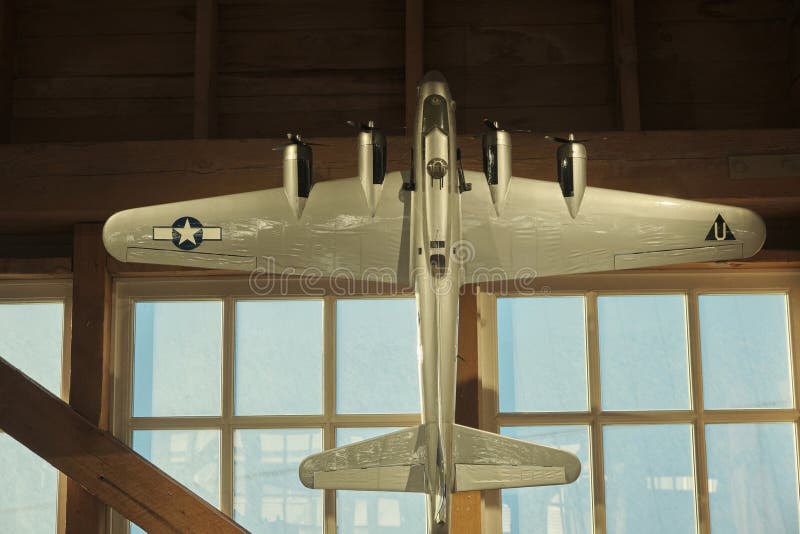 Model Toy Airplane Ceiling Under the Ceiling Closeup Stock Image ...