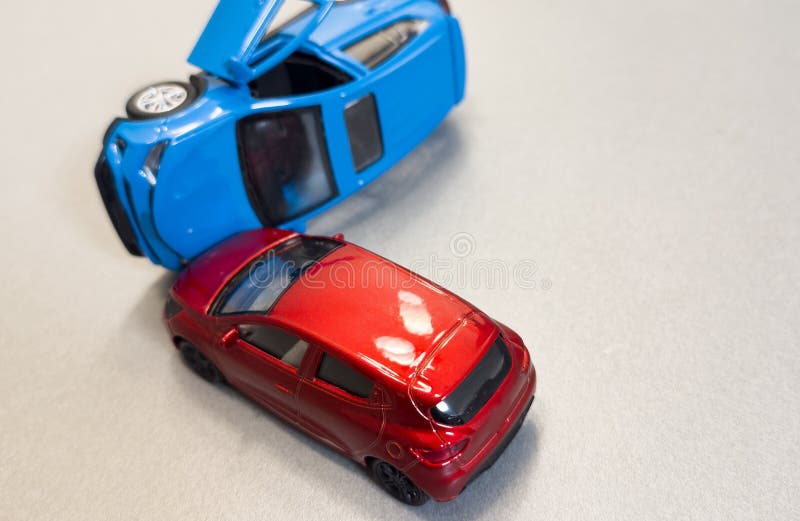 Model Toy Cars Accident on the Road. Stock Image - Image of destroy ...