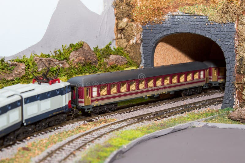 Model train stock image. Image of locomotive, tunnel - 43964073