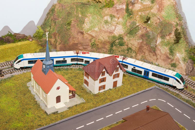 Model train stock photo. Image of setting, plastic, train - 43964202