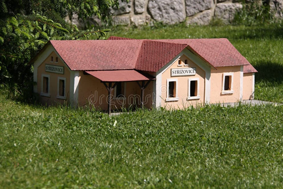 Model of Train Strain Station Stock Photo - Image of station, sign ...