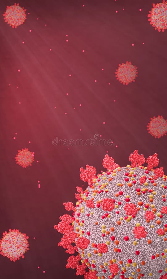 Model of Transmission of Covid-19 Virus or Coronavirus. Close-up Virus ...