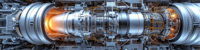 Model of Turbine Engine with Longitudinal Section for Studying ...