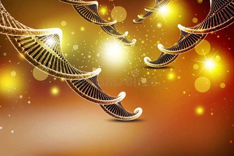 Model of twisted DNA chain stock illustration. Illustration of biotech ...