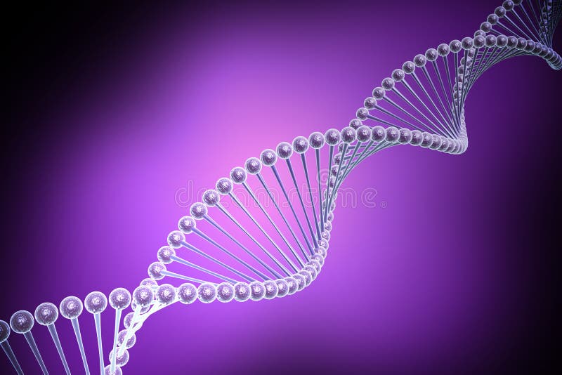 Model of twisted DNA chain stock illustration. Illustration of biotech ...