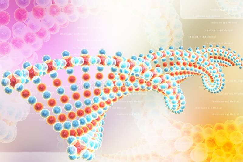 Model of Twisted Model of Twisted DNA Chain Stock Illustration ...