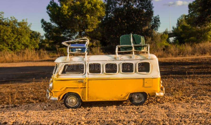 Model of a van stock photo. Image of holidays, yellow - 97804316