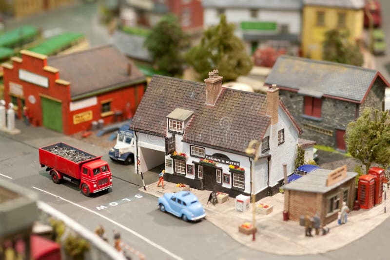 Model village stock image. Image of village, public, replica - 16556875