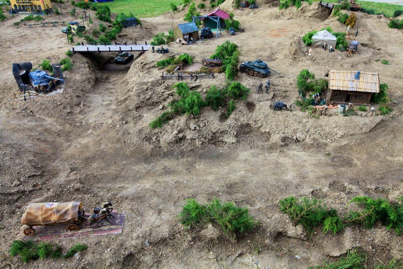 Model of village editorial photography. Image of display - 50305817