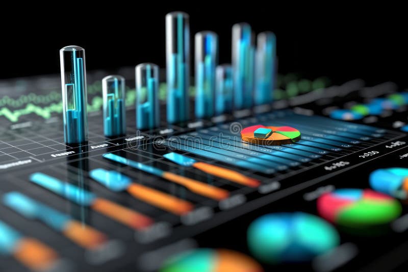 3 Model Virtual Graph, Technology , Business Process Stock Illustration ...
