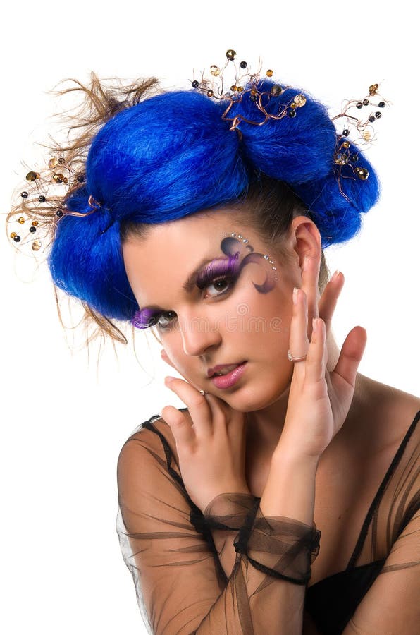 Model with the Visage and Hair Stock Photo - Image of hair, beauty ...