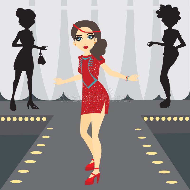 Fashion Ramp Walk Illustration Stock Illustrations – 34 Fashion Ramp ...