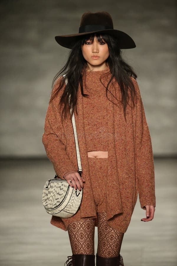 A Model Walks The Runway At The Rebecca Minkoff Fashion Show With